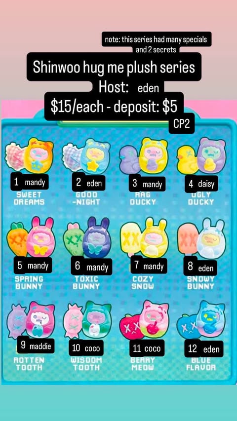 CP: Shinwoo Hug Me Plush Series CP2 Deposit Only – Lil Blind Box Drops